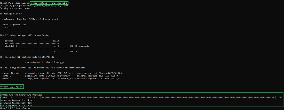 Как установить xlrd в Python в Windows?