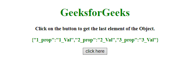 Как получить последний элемент объекта Javascript