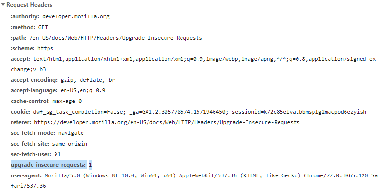 Заголовки HTTP | Upgrade-Insecure-Requests