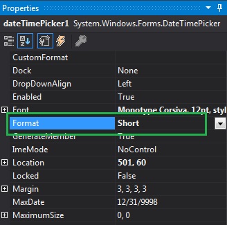 Как установить формат DateTimePicker в C