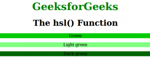 CSS | Функция hsl ()