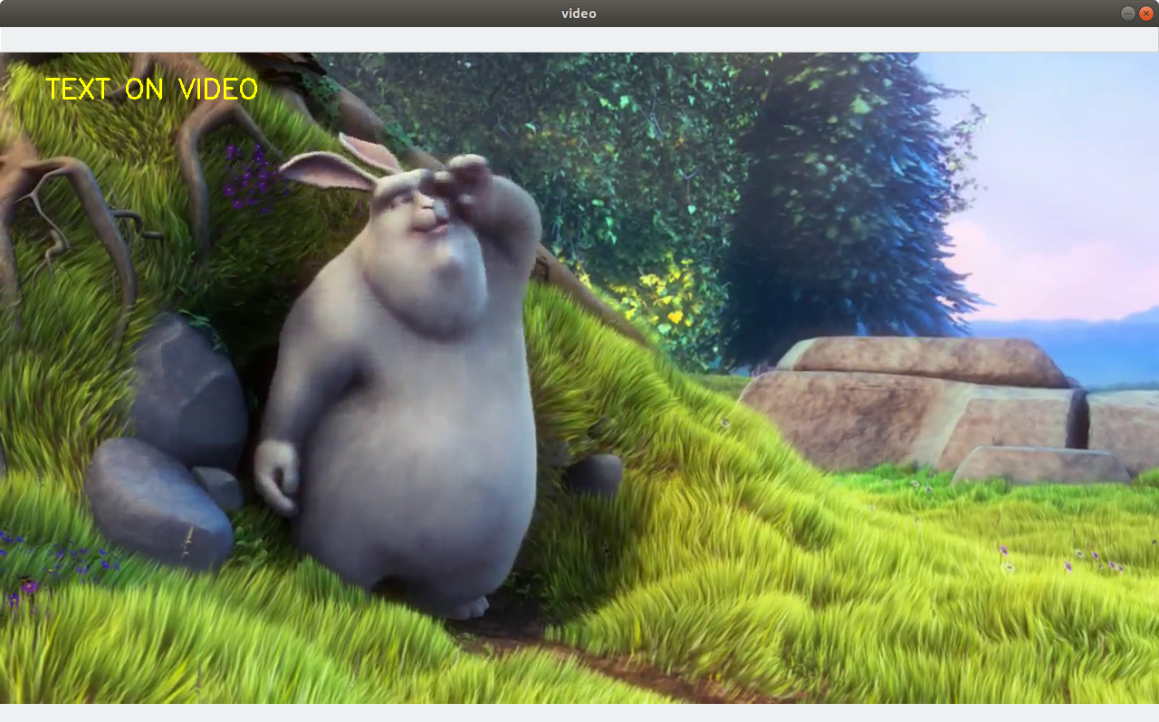 Python Opencv написание текста на видео