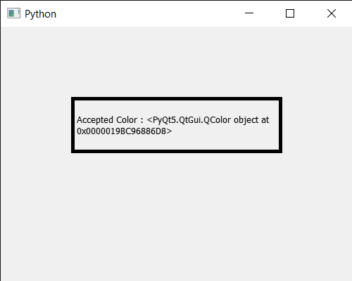 PyQt5 QColorDialog - отклонение цвета