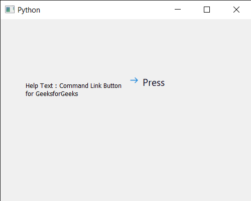 PyQt5 QCommandLinkButton - Получение текста справки